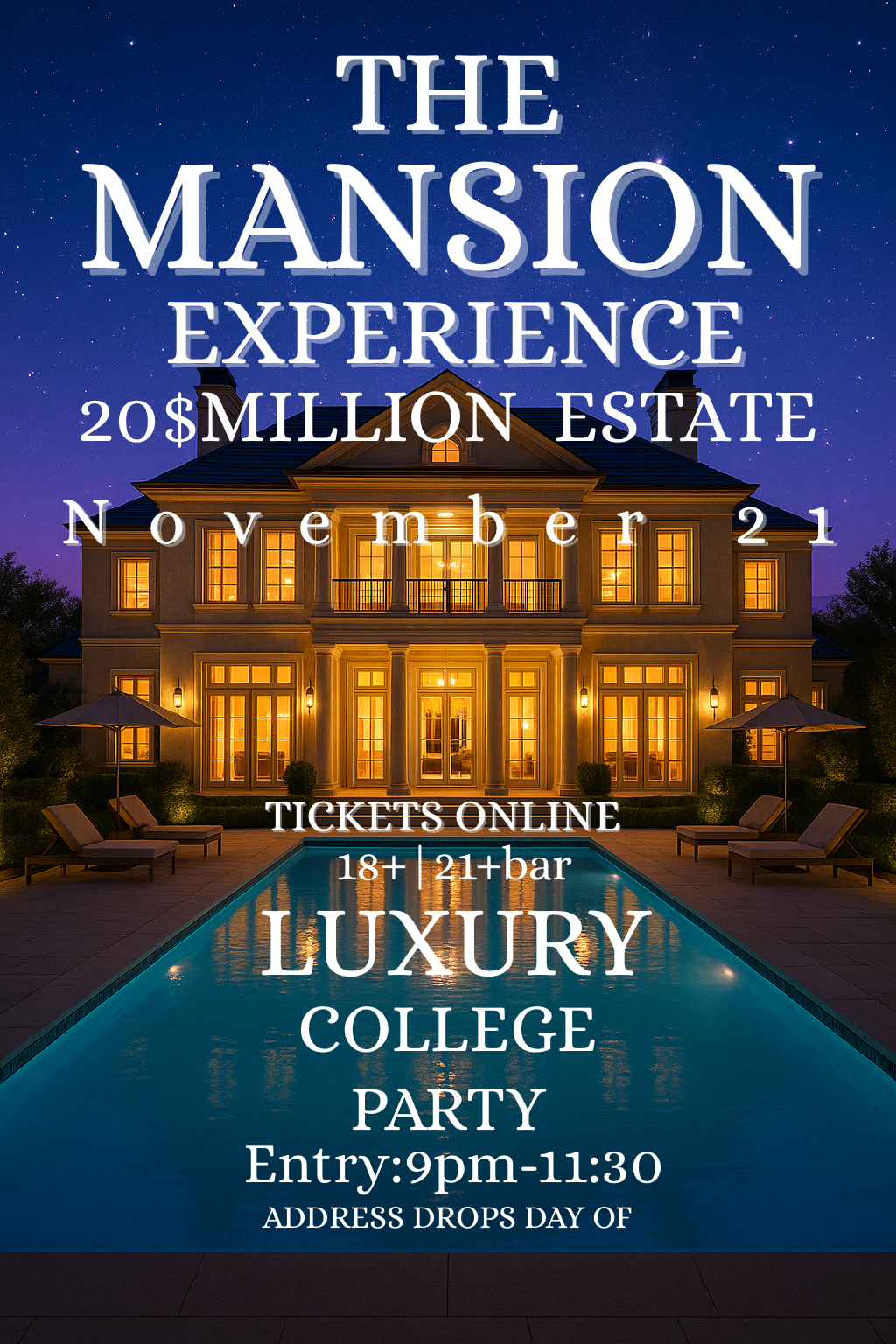 20 million dollar estate - luxurious mansion party